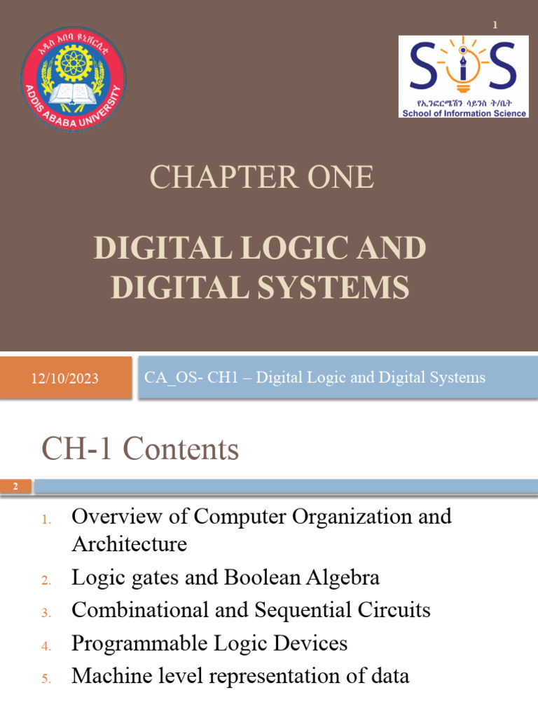 CA - OS-Chapter 1-Students | PDF | Logic Gate | Integrated Circuit