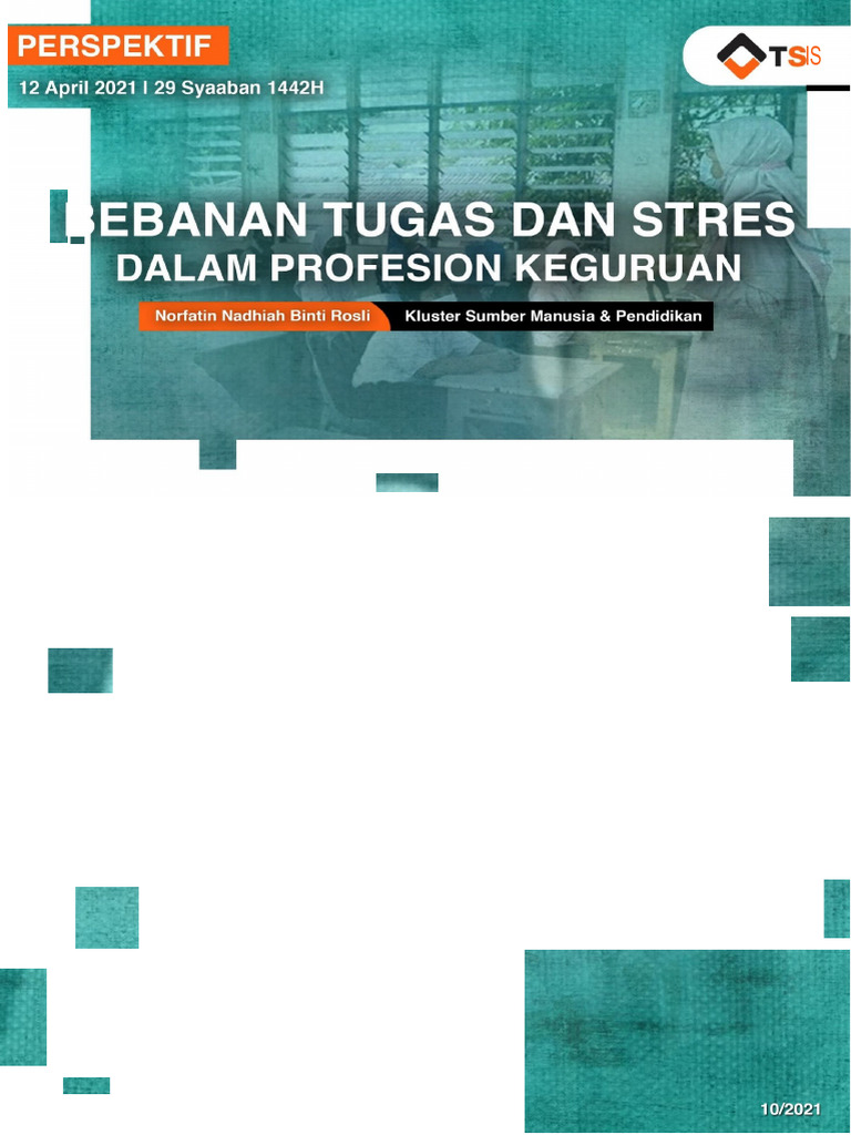 Bebanan Tugas Dan Stres Dalam Profesion Keguruan | PDF