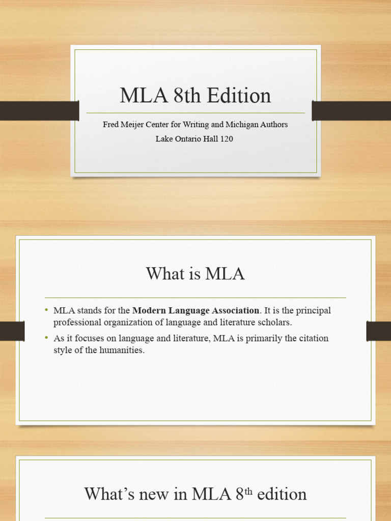 mla-8-2017_powerpoint_presentation | PDF | Citation | Written Communication