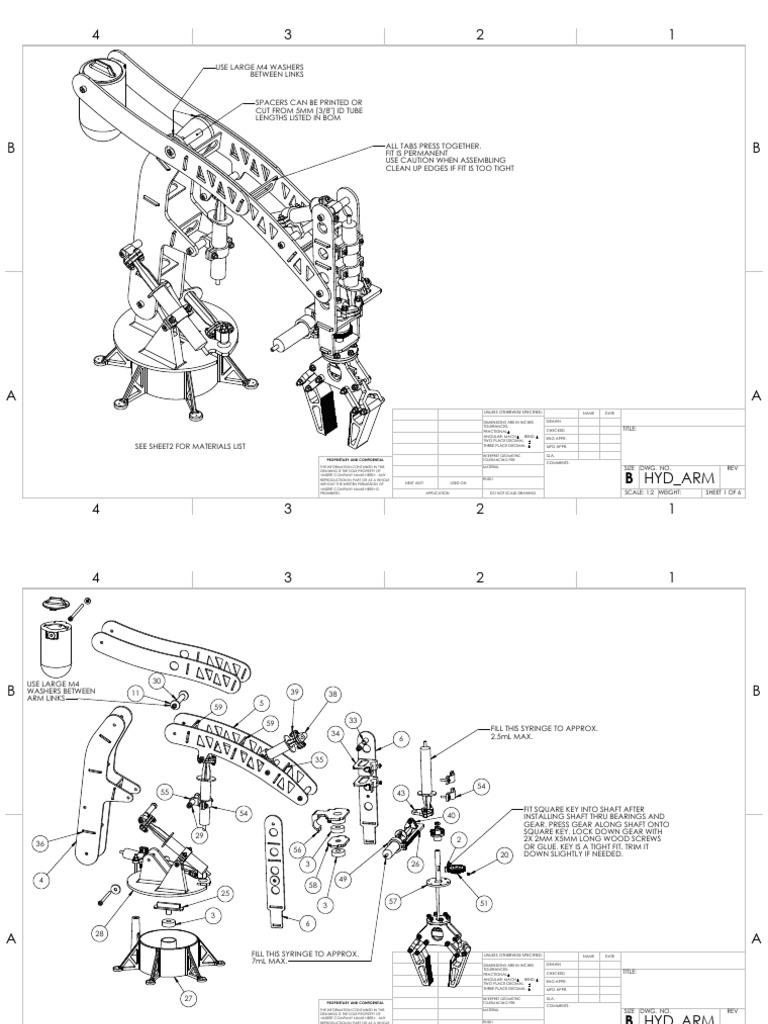 Hyd Arm DWG | PDF | Engineering Tolerance | Screw