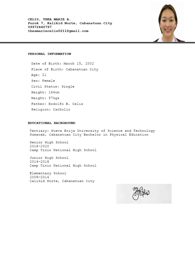 Curriculum Vitae (Celis) | PDF | Educational Institutions | Educational Stages