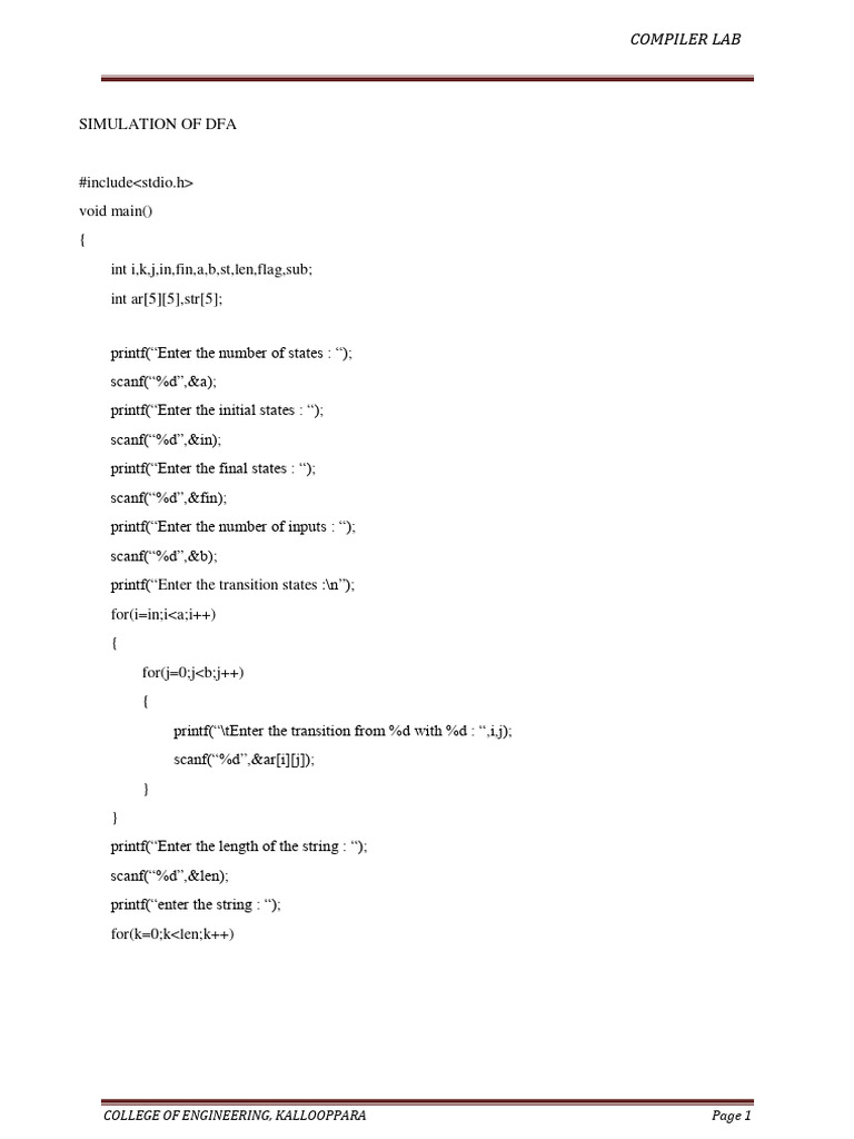 s7 Ktu Lab Manual | PDF | Parsing | Computer Program