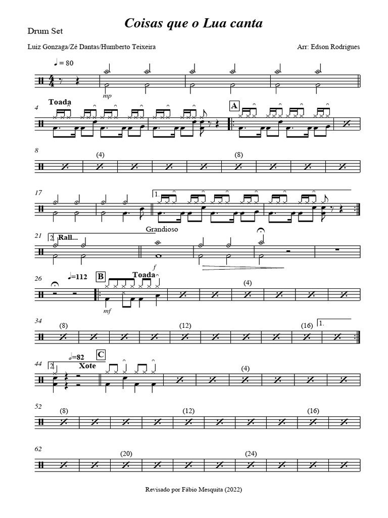 29coisas Que o Lua Canta Drum Set | PDF