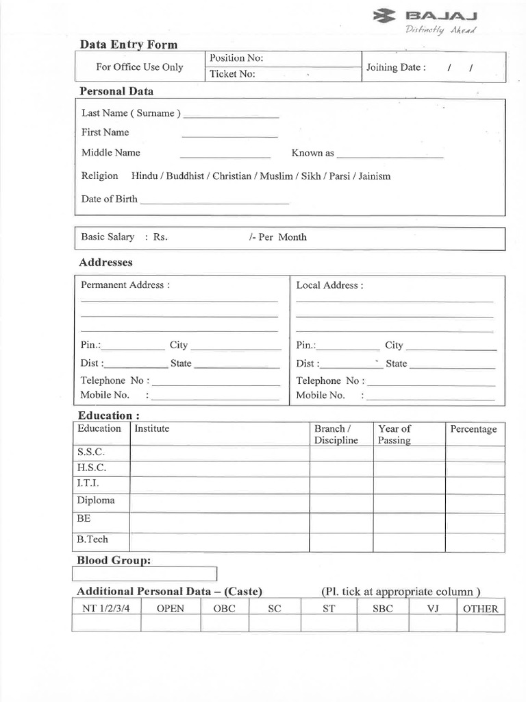 onboarding forms | PDF
