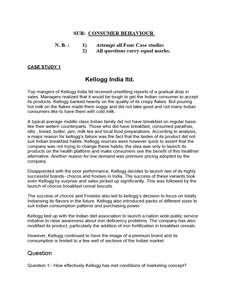 Case Studies Consumer Behaviour | PDF | Corporate Social Responsibility | Consumer Behaviour