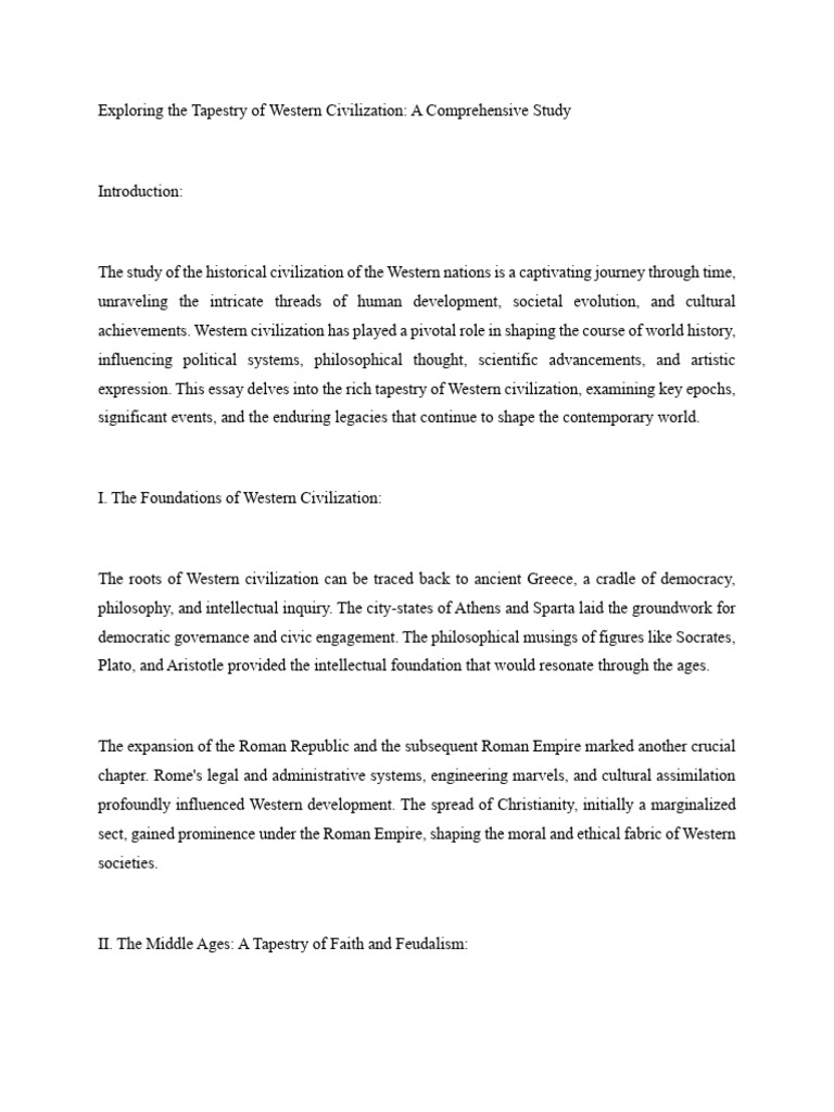 Exploring The Tapestry of Western Civilization | PDF