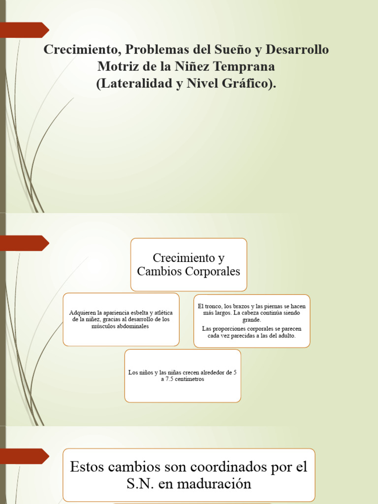 Crecimiento, problemas del sueño y desarrollo motriz (1) (1) | PDF | Dormir | Neurociencia