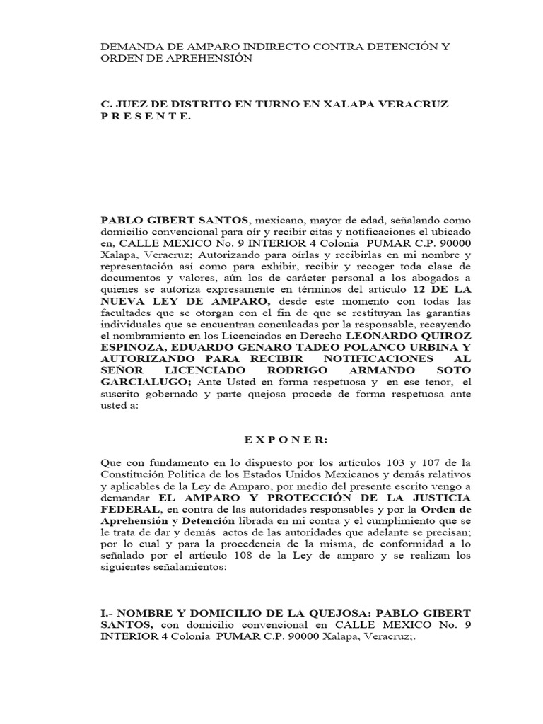 Amparo Pablo Gibert | PDF | Violación | Judicaturas