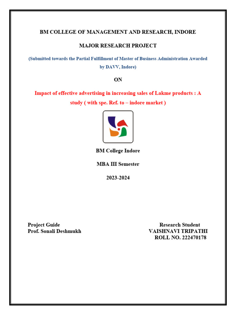 MRP FORMAT | PDF | Methodology | Science