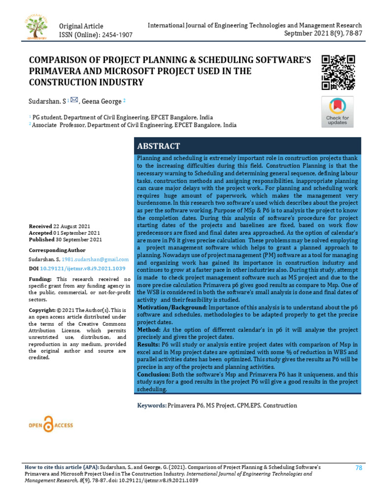 A Comparison of Project Planning and SCH | PDF | Project Management | Computing