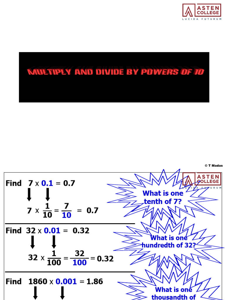 Multiplying & Dividing by Decimals | PDF