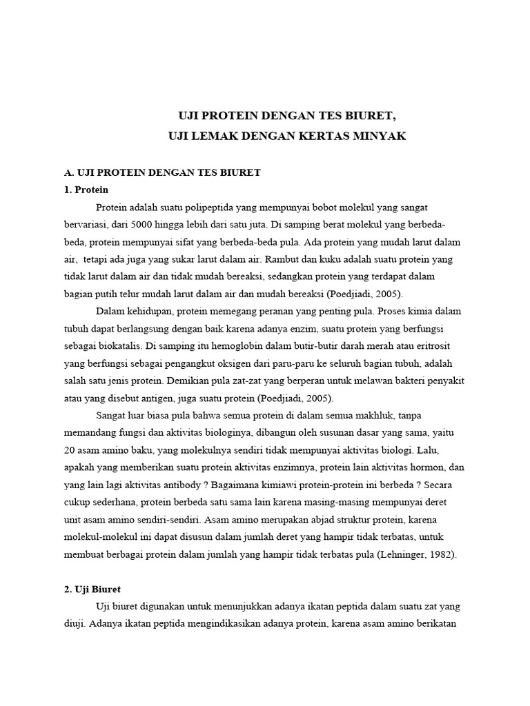 Uji Protein. | PDF