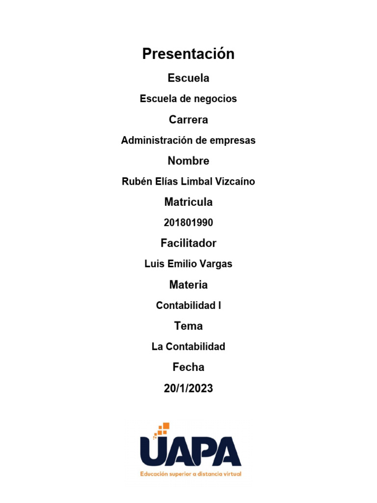 Unidad I Contabilidad 1 | PDF | Contabilidad | Contador