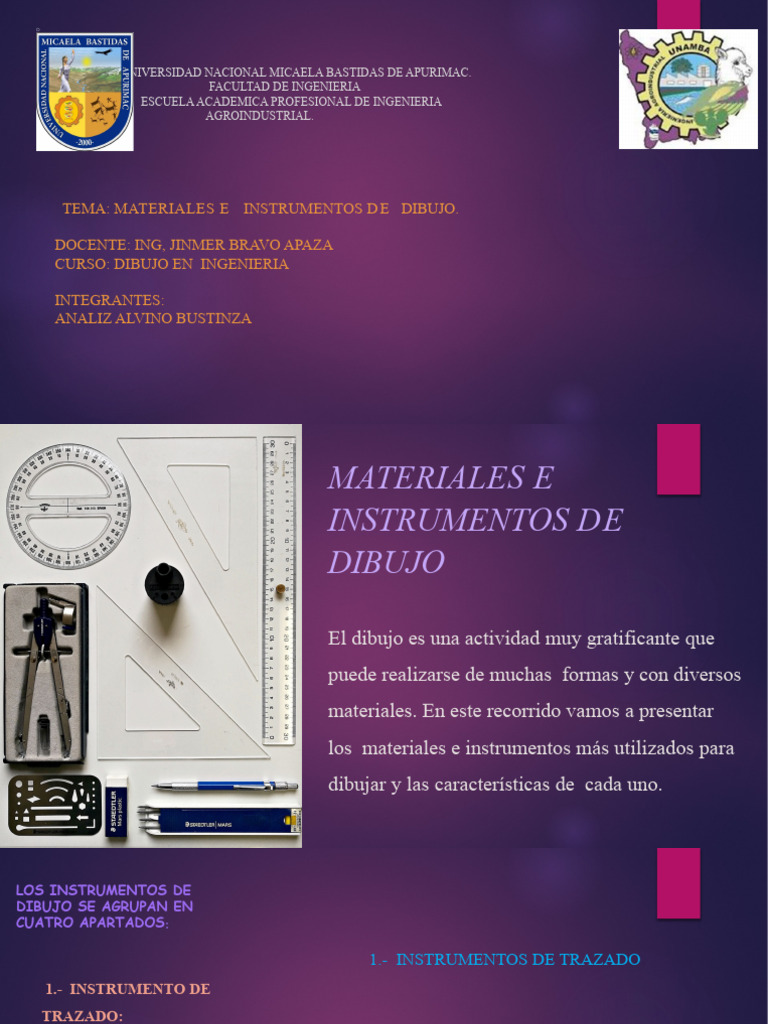 dibujo materiales e intrumentos ppt | PDF | Lápiz | Dibujo