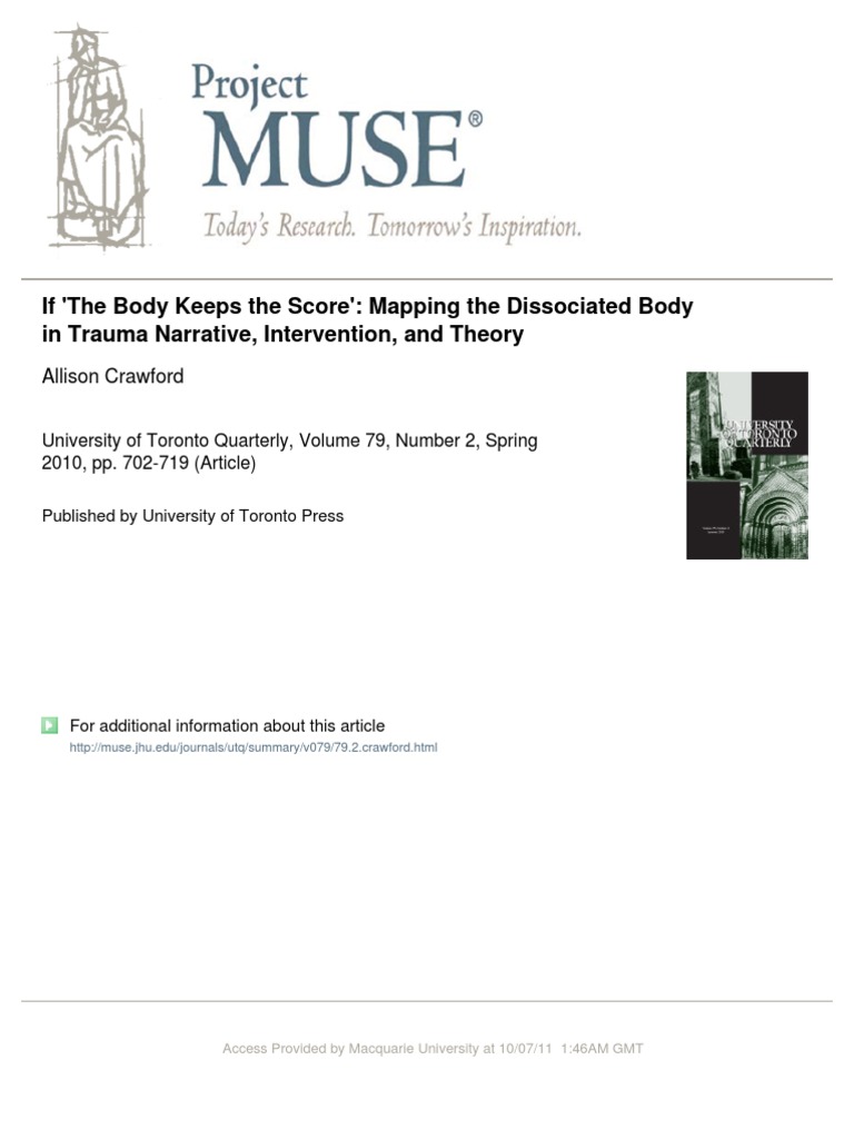 Mapping The Ed Body in Trauma, Narrative, and Intervention | Download ...