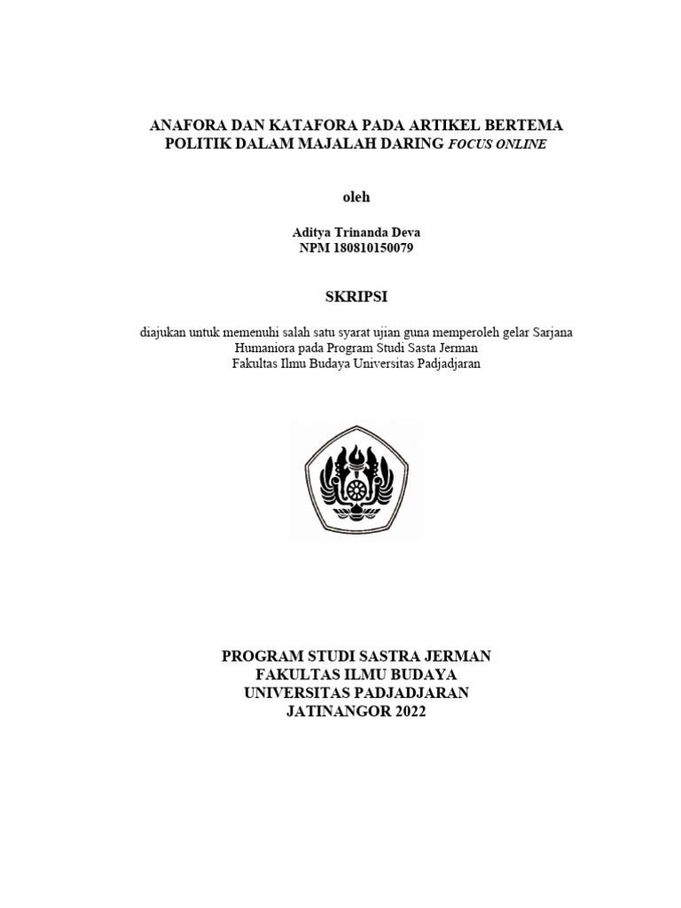 Draft Utuh Revisi Skripsi - Aditya Trinanda Deva (180810150079) | PDF