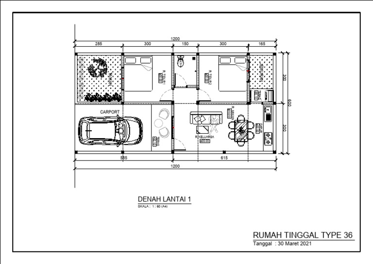Denah Type 36 Per 72 | PDF
