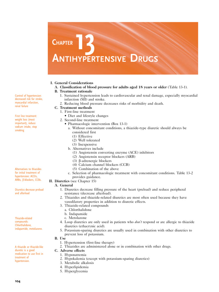 Antihypertensive Drugs Review Pdf