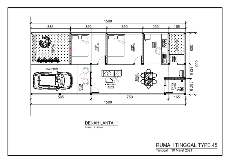 Denah Rumah Type 45 | PDF