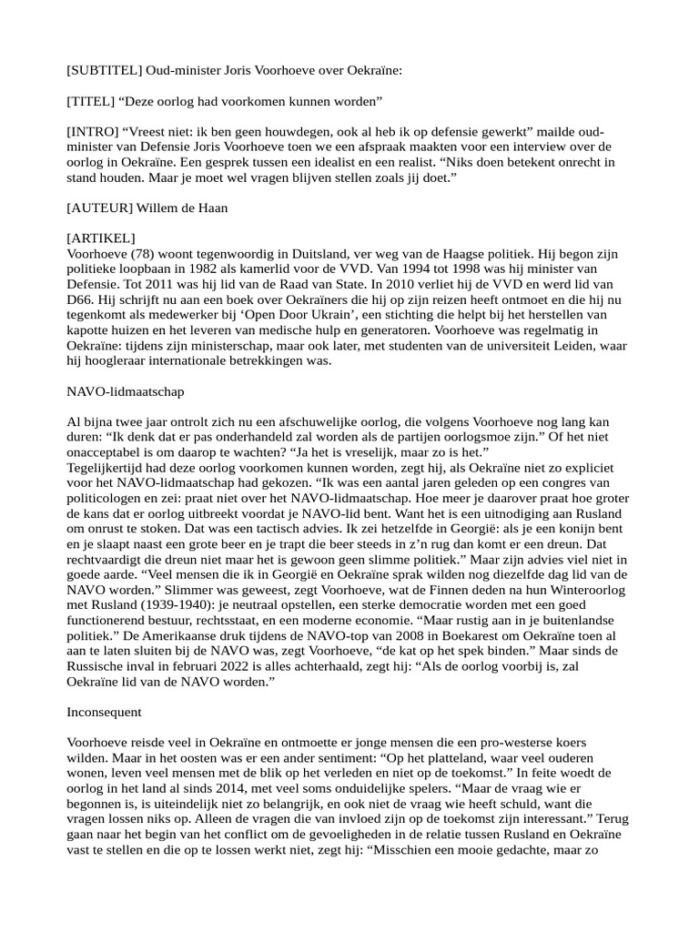 Voorhoeve Red | PDF