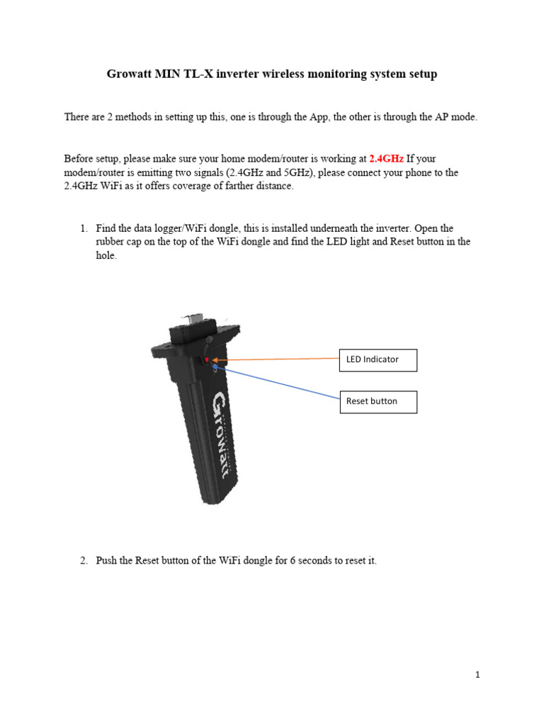 Growatt AP Mode Installation | PDF