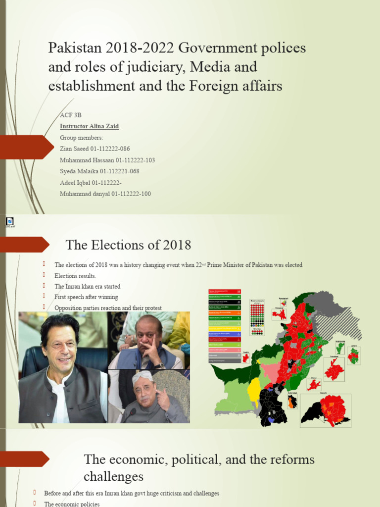 Pakistan 2018-2022 Government Polices and Roles of Judiciary, Media and Establishment and The ...