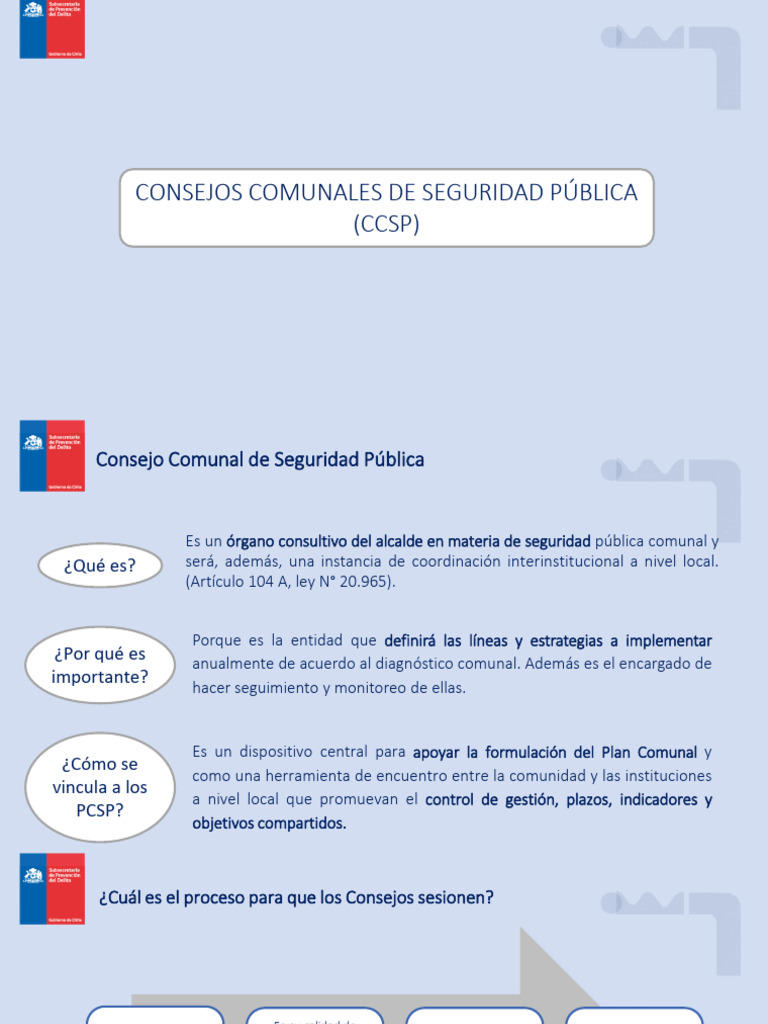 Consejos Comunales de Seguridad Pública | PDF | Alcalde | Chile