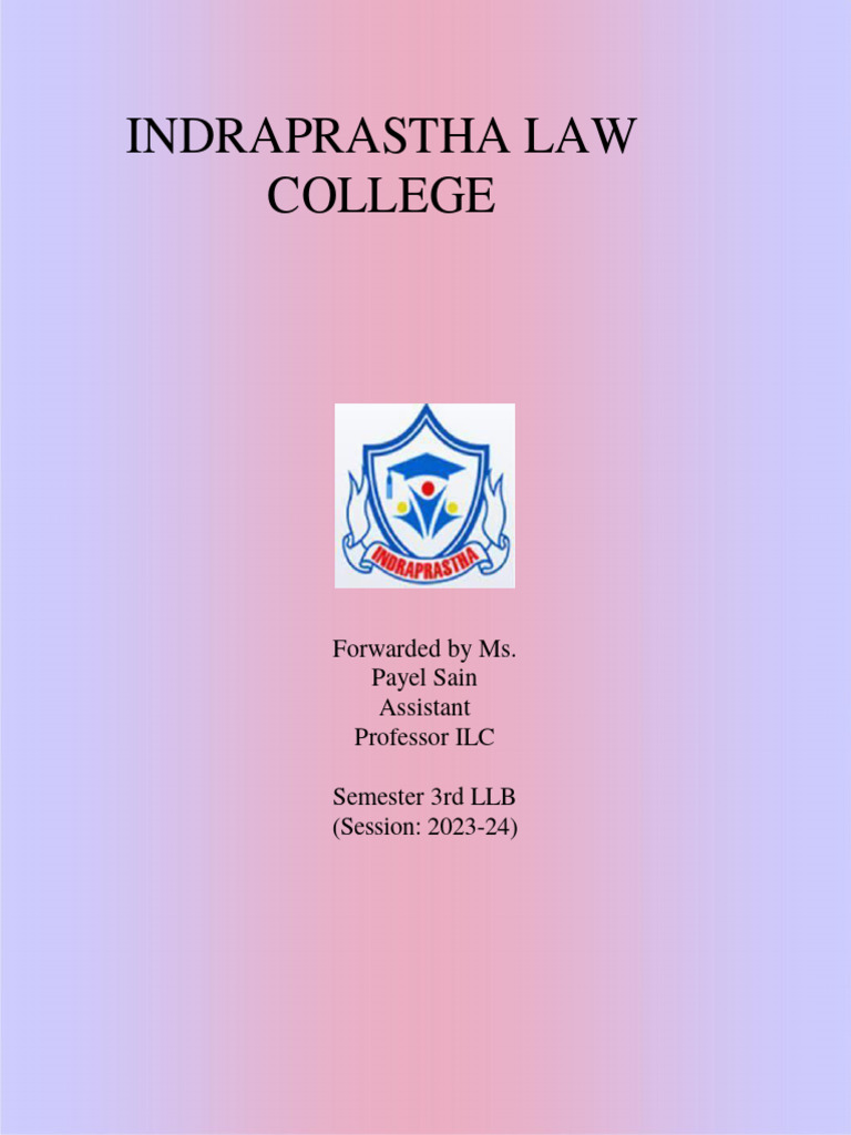 PIL - 3rd Sem LLB | PDF | International Law | Sovereign State