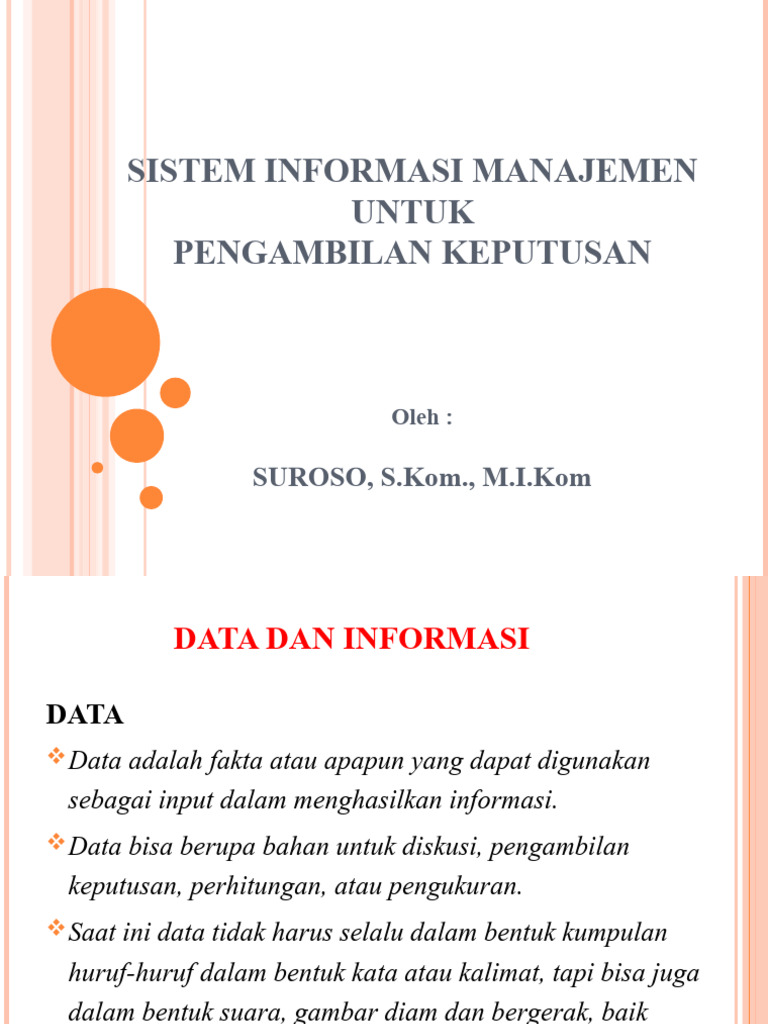 SIM Dalam Pengambilan Keputusan Di Perusahaan | PDF