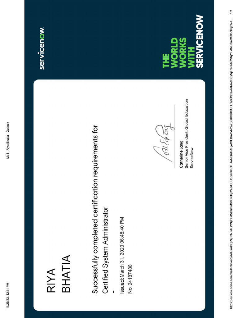 CSA Certificate | PDF