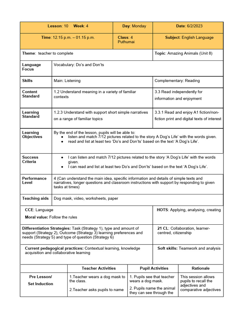 L10 W4 | PDF | Learning | Teachers