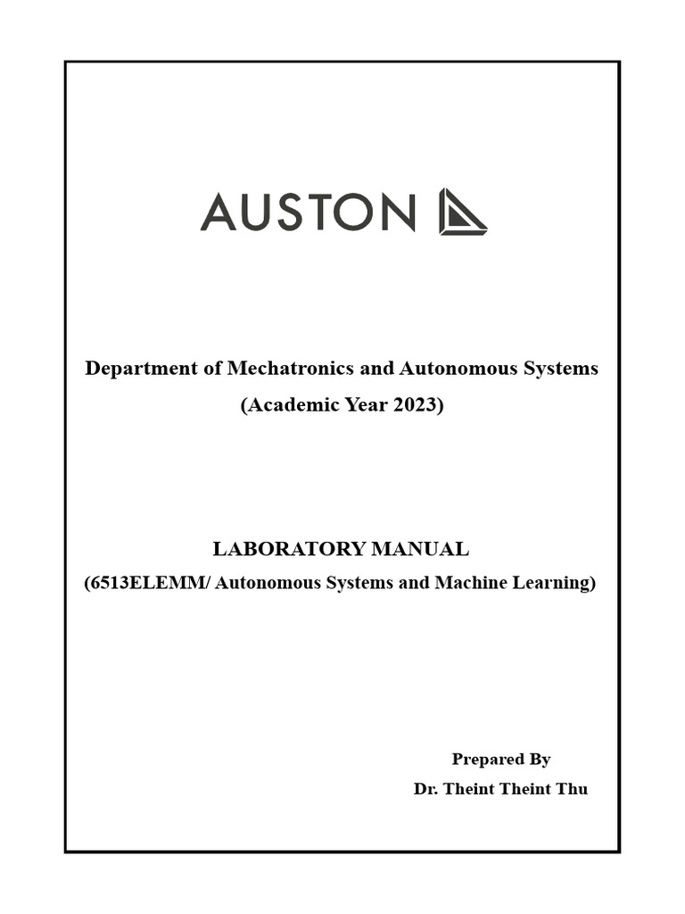 Autonomous Systems Lab Manual 2023 | PDF | Graphical User Interfaces ...