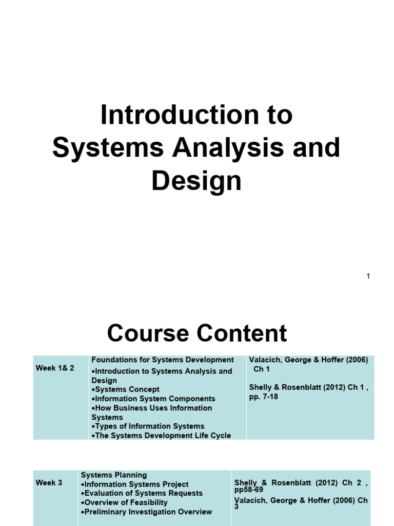 Introduction To Systems Analysis | PDF