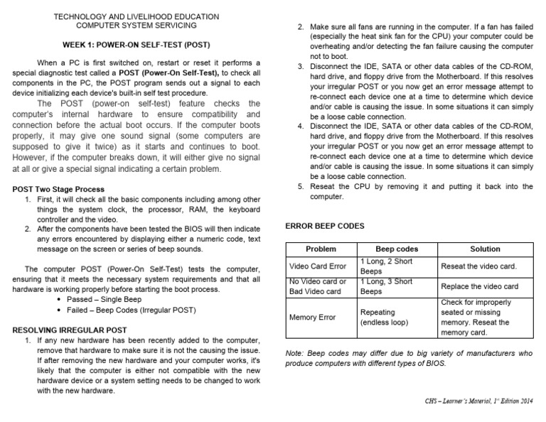 Week 1 POST Handout1 | PDF | Information And Communications Technology ...