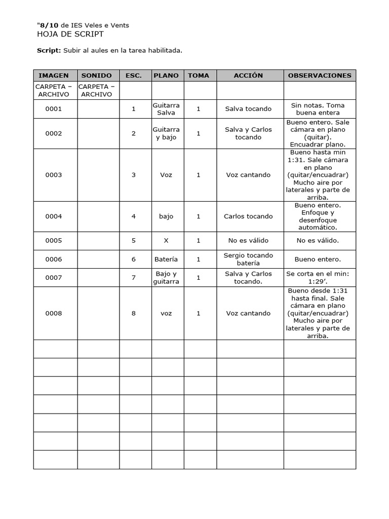 Hoja Script 8 - 10 | PDF
