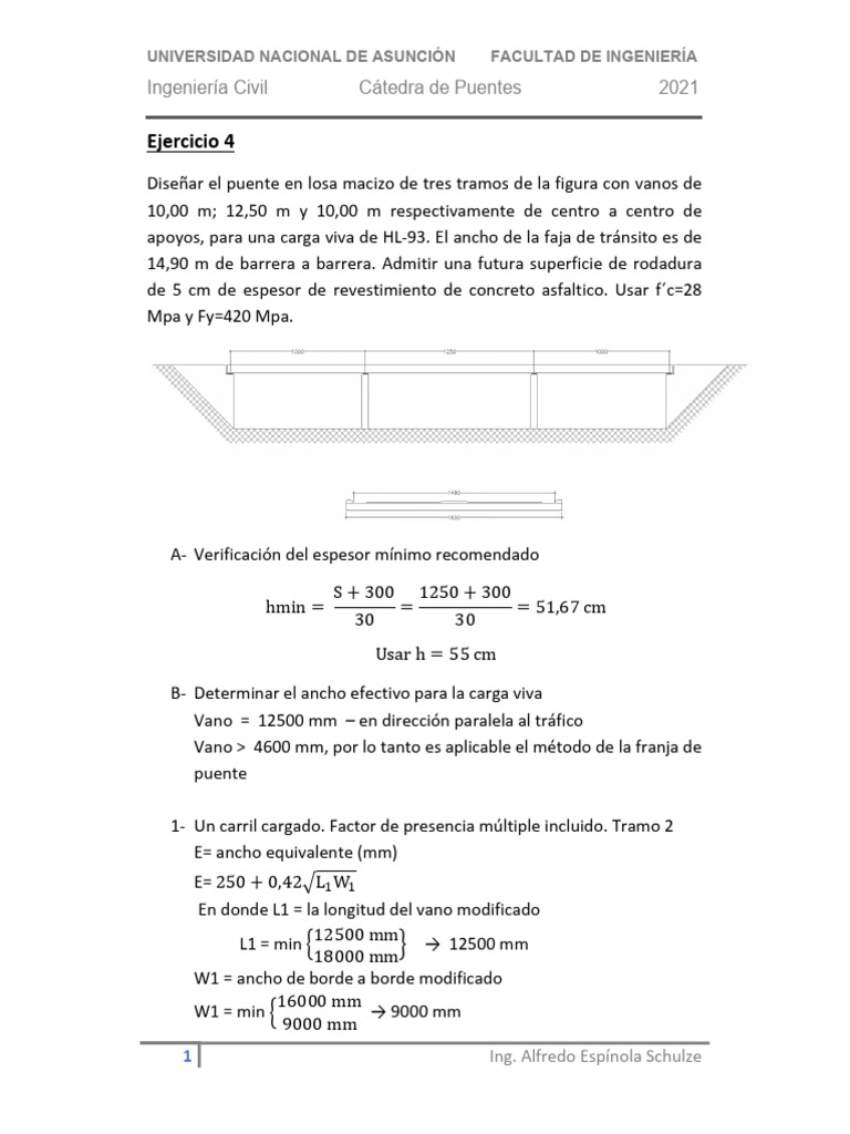 Clase 4 Diseño de un puente en losa continuo | PDF | Ingeniería | Science