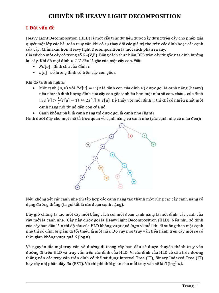 Chuyên Đề Heavy Light Decomposition: I-Đặt vấn đề | PDF