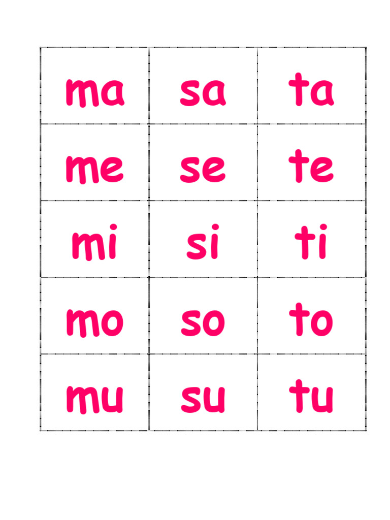 Juego de Silabas | PDF