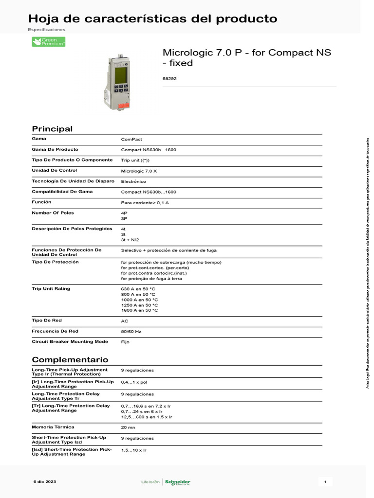 Schneider Electric - Compact-NS-630A - 65292 | PDF