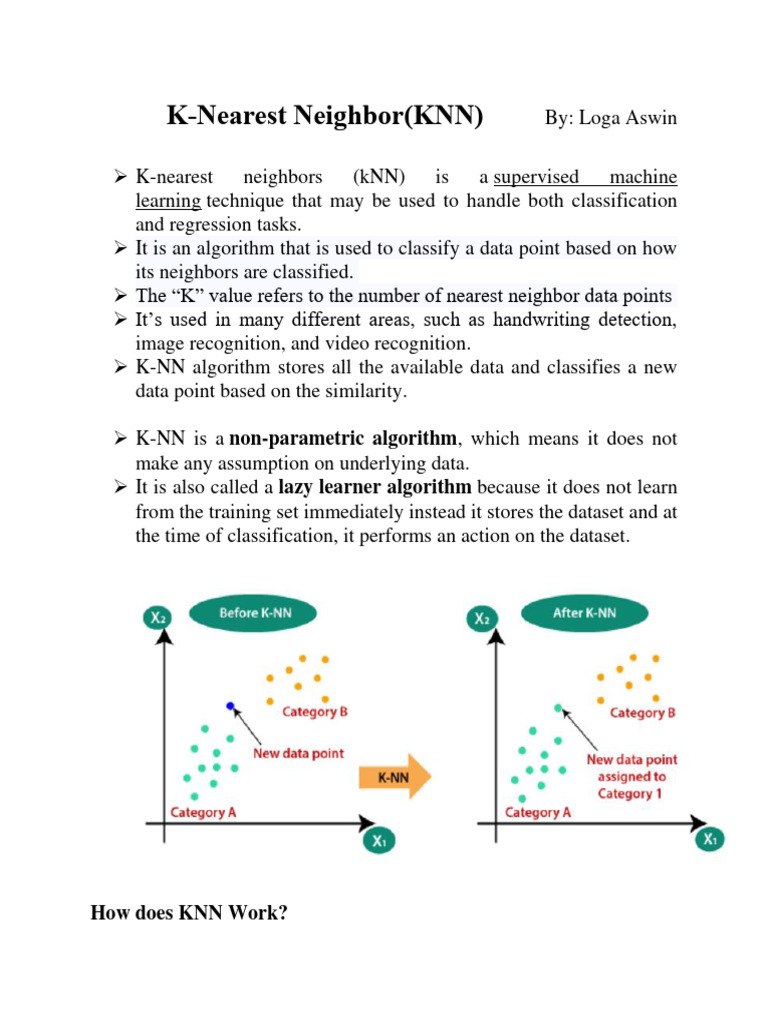 K-Nearest Neighbor Algorithm Explained | PDF
