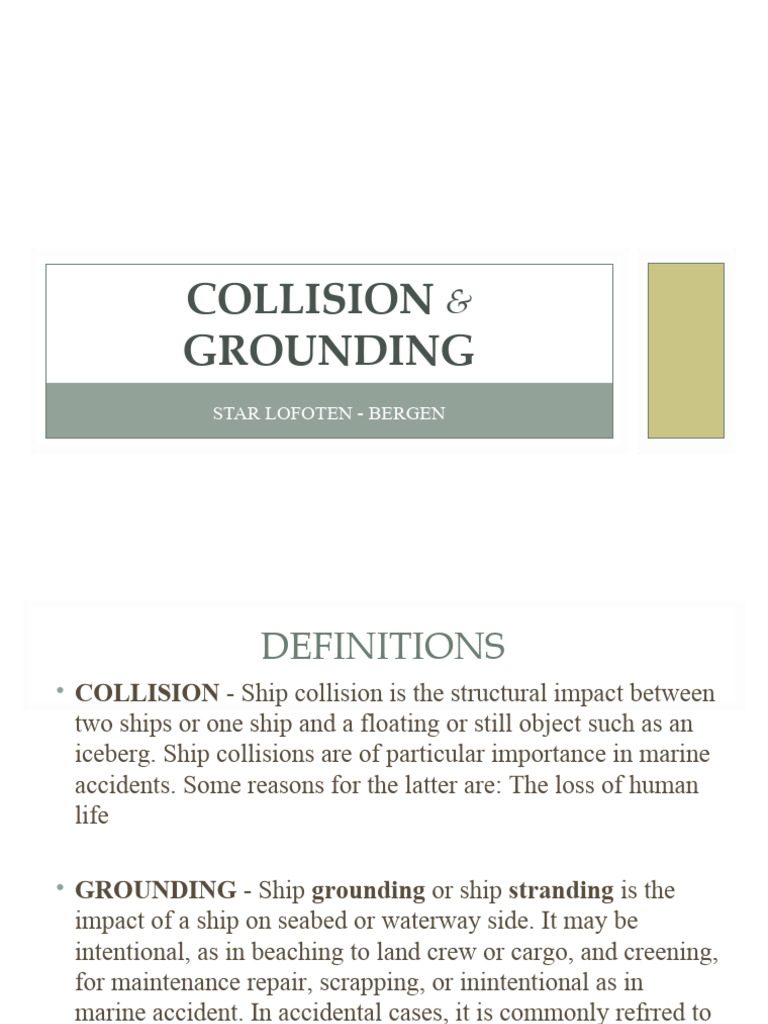 Collision And Grounding Download Free Pdf Ships Marine Salvage