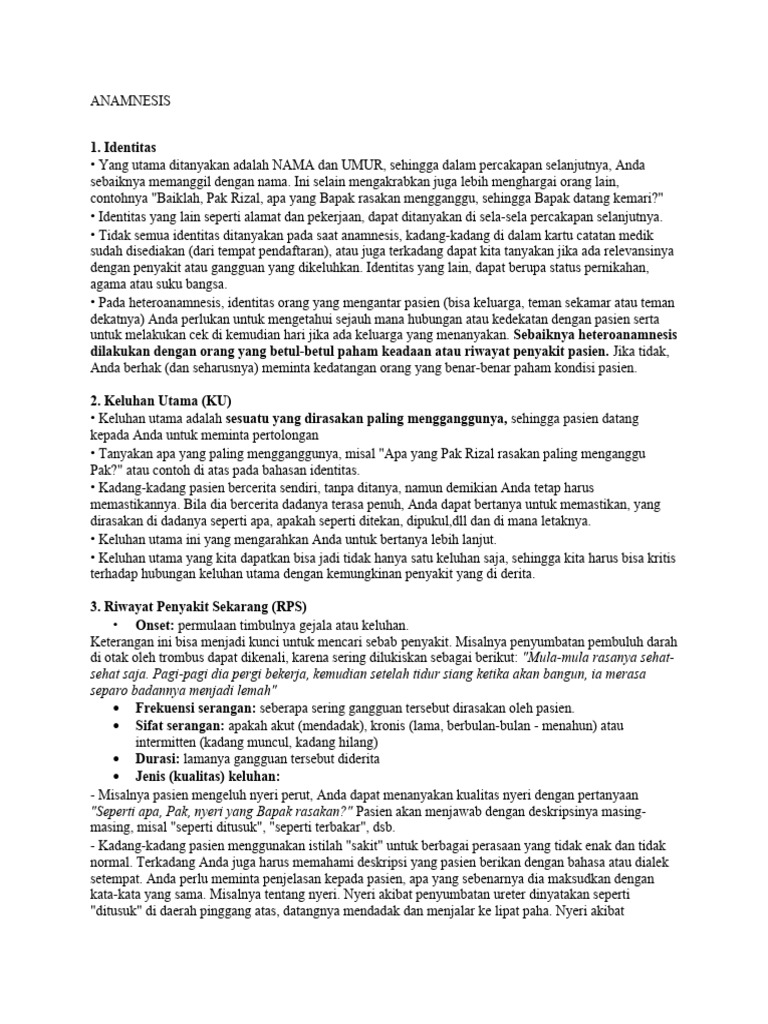 Anamnes Is | PDF