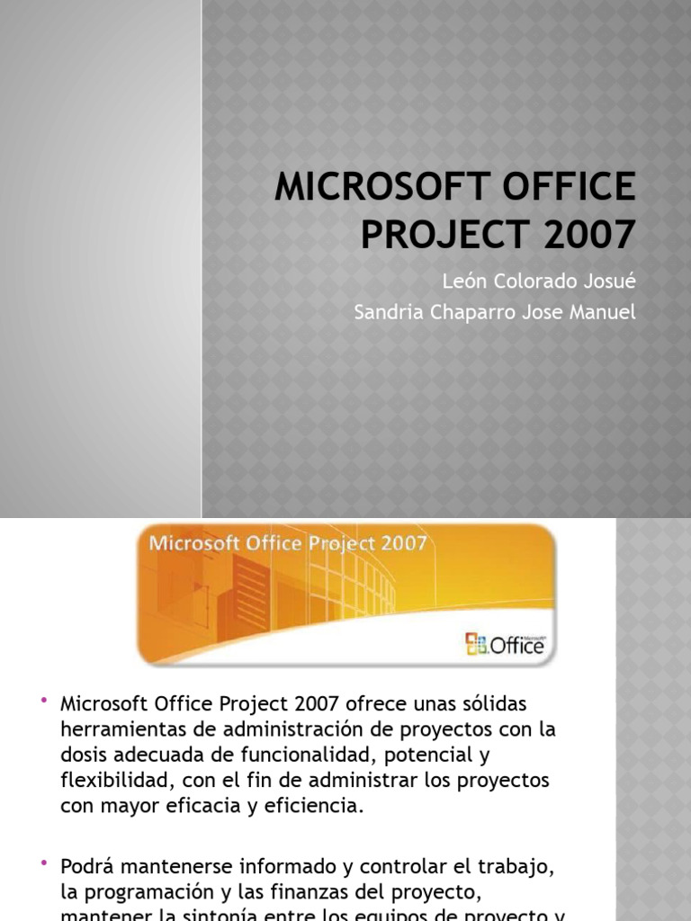 Microsoft Office Project 2007 | PDF | Calendario | Microsoft Office