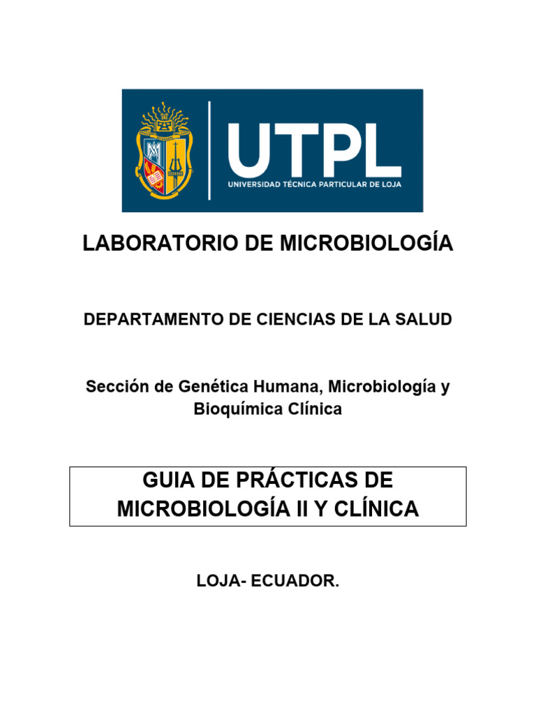 Guía de Prácticas Microbiología Utpl | PDF | Laboratorios ...