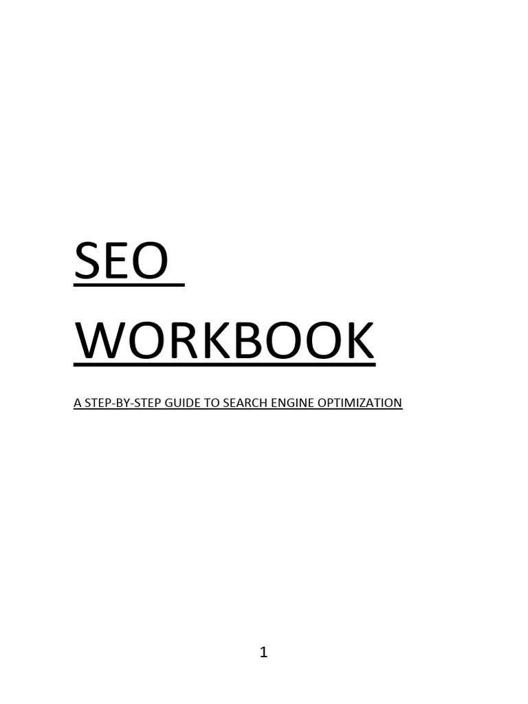 SEO Workbook | PDF | Search Engine Optimization | Search Engine Indexing