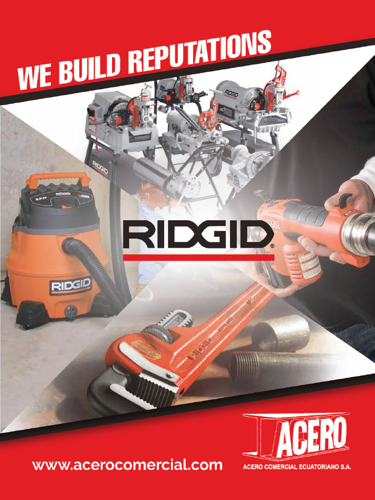 AC_Brochure_Ridgid manual | PDF | Aspiradora | Pulgada