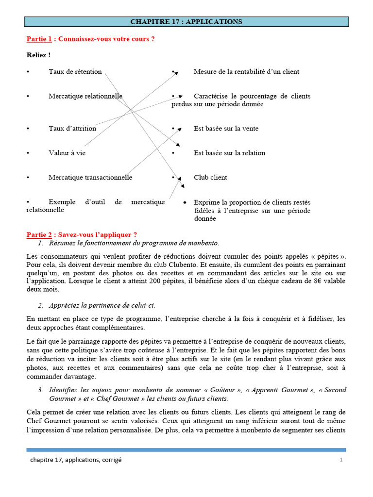 ch17 Appl Corrig | PDF | Commercialisation | Économie