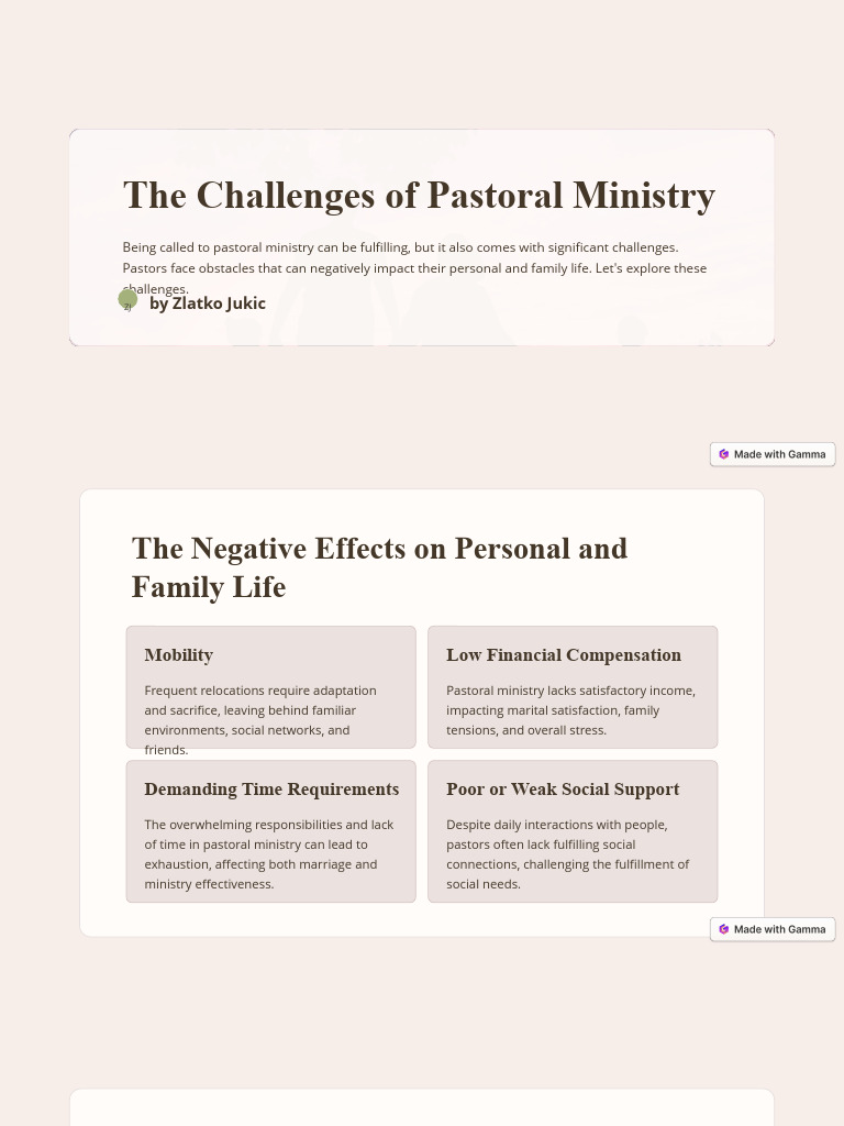 The Challenges of Pastoral Ministry | PDF | Family | Parenting