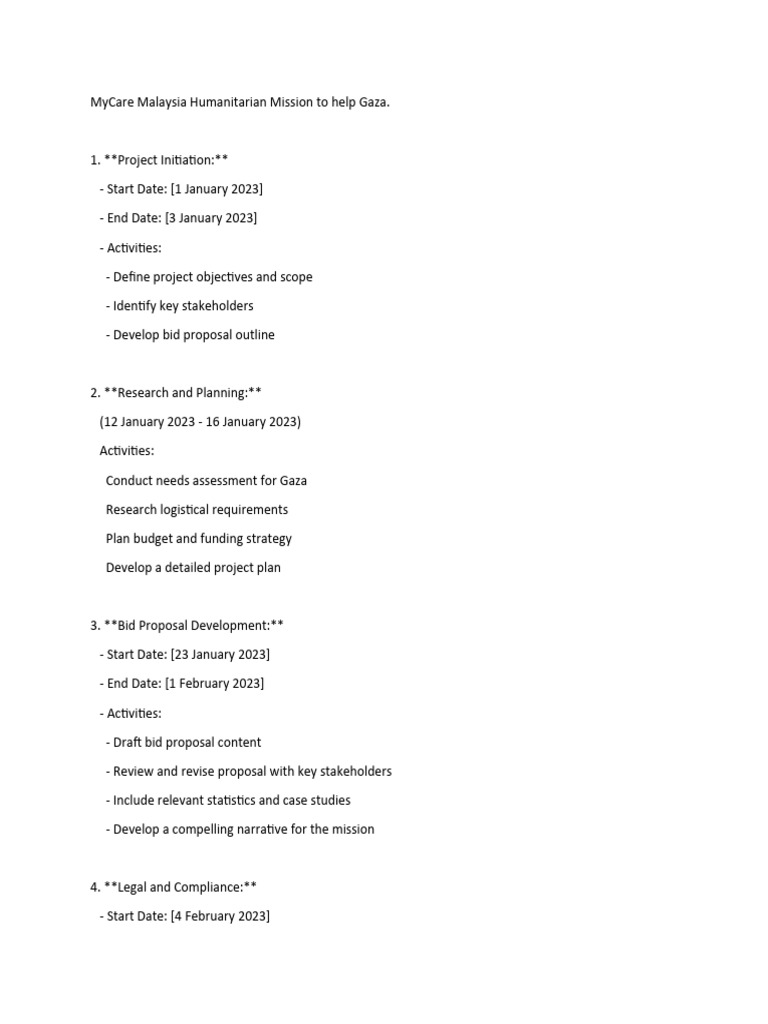 MyCare Malaysia Humanitarian Mission To Help Gaza | PDF | Monitoring ...