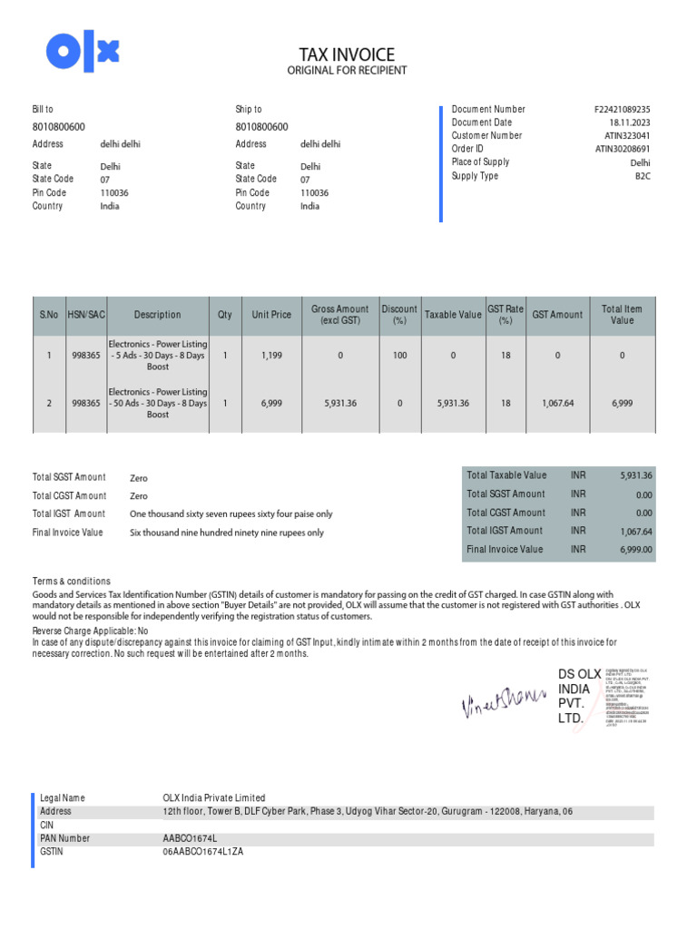 Invoice Id 6166072 | PDF | Invoice | Taxes